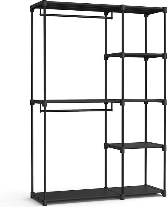 Garderobe, open, vrijstaande garderobe, staand rek, kledingrek met ...