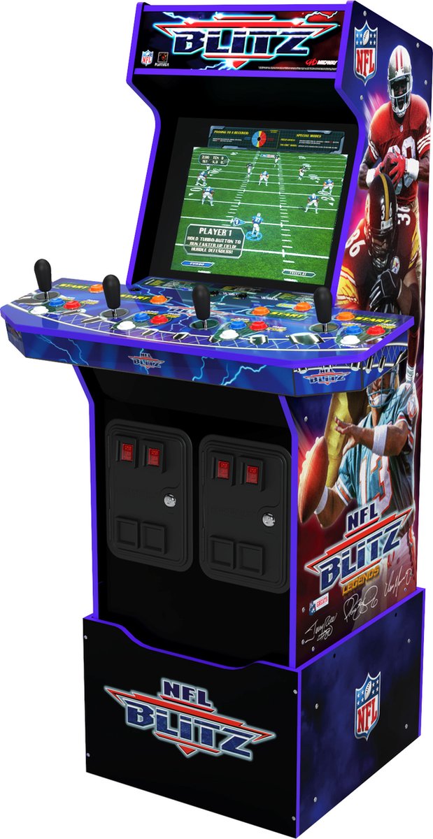 Arcade1Up NFL 3 in 1 Blitz Legends Arcade Game Arcadekast 17" LCD Retro ...
