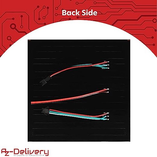 AZDelivery RGB LED Paneel WS2812B 16x16 256 LED's Flexibele Led Module ...