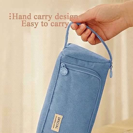 Large Pencil Case 3 Compartments Large Capacity Pencil Pouch - Storage ...