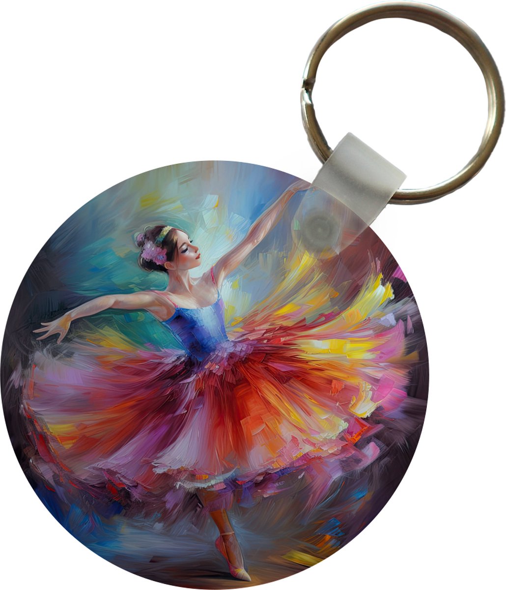 Sleutelhanger - Schilderij - Olieverf - Dans - Ballerina - Plastic ...
