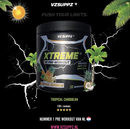Xtreme Pre Workout - Tropical Caribbean - Cafeïne Boost - Pre Workout ...