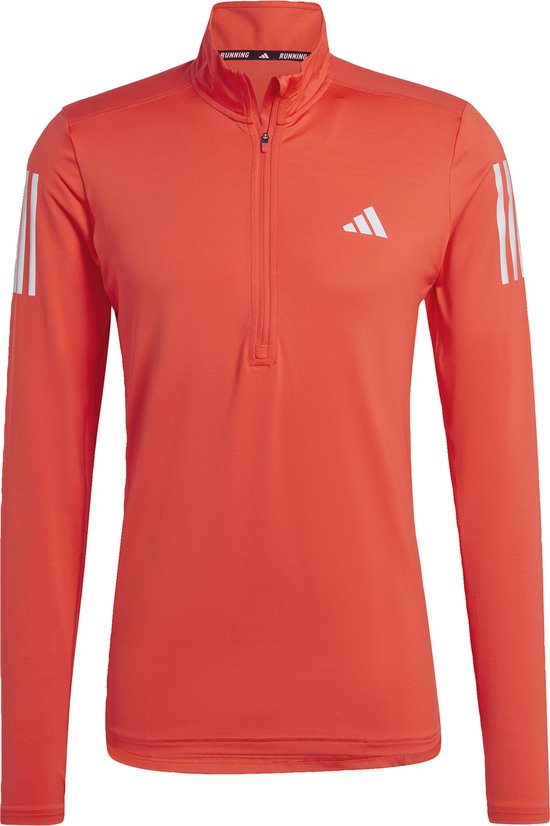 adidas Performance Own the Run Sweatshirt met Korte Rits - Heren - Rood ...