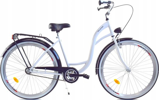 Dallas Bike - Meisjesfiets - 26 inch - stevig model - wit met zwart | bol