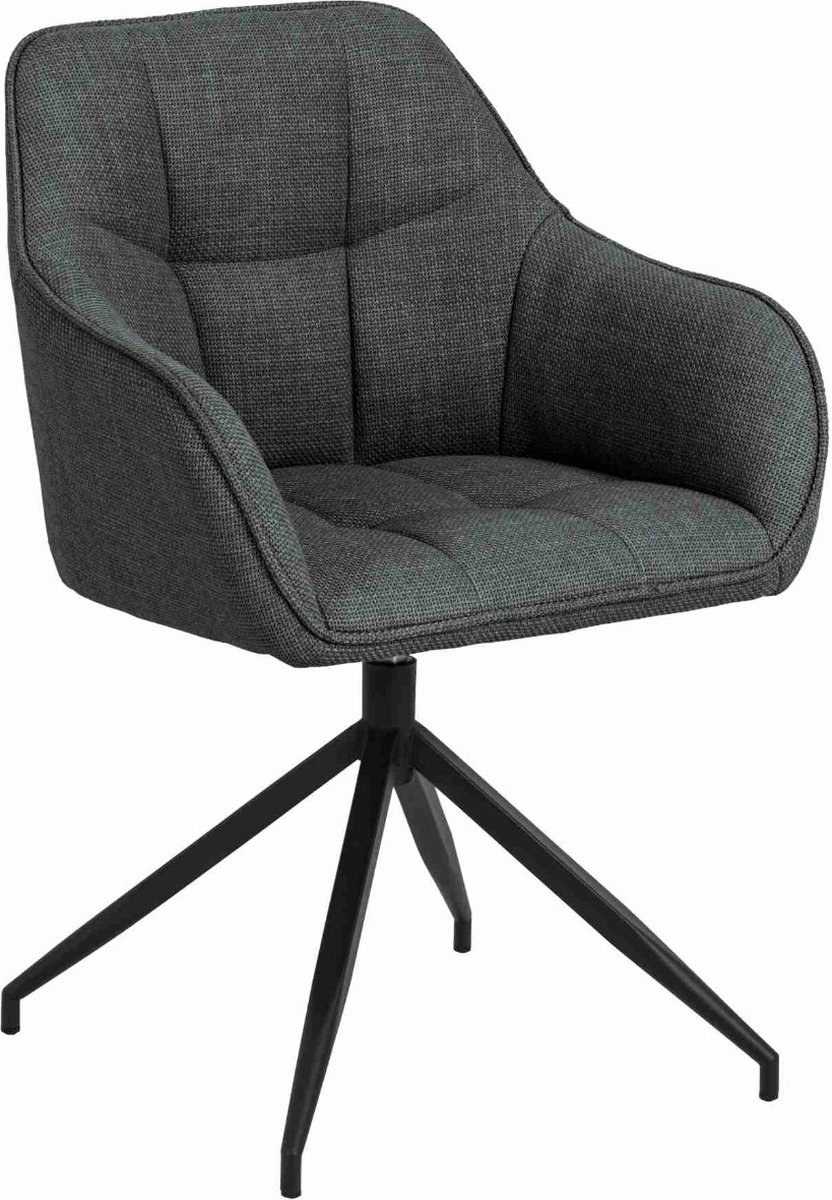 24Designs Beaudine Draaibare Stoel - Stof Donkergrijs | bol.com
