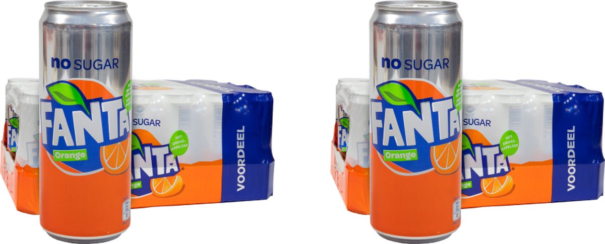 Fanta Orange - Zero - sleekcan - Duo Pack - 2x 24x33 cl - NL | bol.com