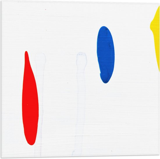 Vlag - Rode, Blauwe en Gele Vlek op Witte Achtergrond - 50x50 cm Foto ...