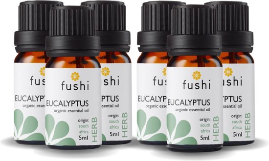 Fushi - Eucalyptus (Globulus) Essential Oil, Organic - 5 ml - 6 Pak ...