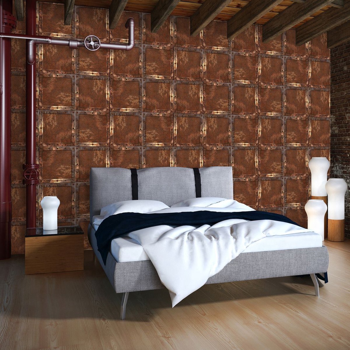 Fotobehang - Vlies Behang - Roest Muur - Roestige Muur - 208 x 146 cm ...