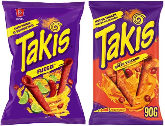 Takis 2 pack - Takis Fuego - Takis Queso Volcano - 2x 90 Gram ...