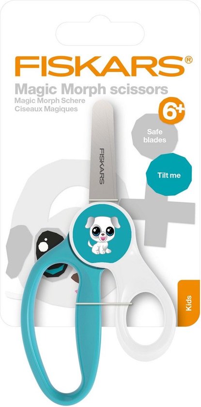 Fiskars Magic Morph Kids Scissors Puppy 13cm for +6 years old | bol.com