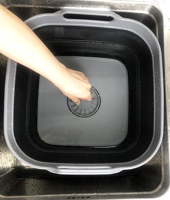 10 liter opvouwbare schaal met aftapschroef, opvouwbare wastafel ...