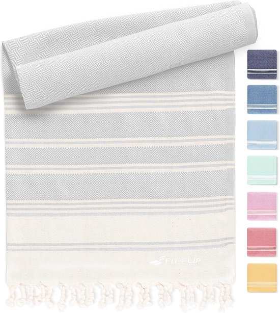 Hamamdoek - Strandhanddoek XXL van 100% gerecycled katoen - sneldrogend ...