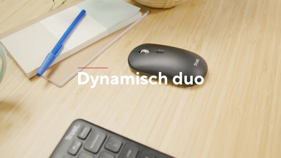 Trust Lyra - Draadloos Toetsenbord en Muis - Multi connect - Qwerty US - Groen | bol