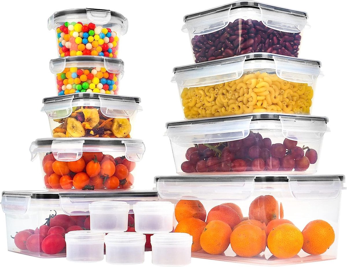 Vershouddozen met deksel, 28-delig (14 bakken + 14 deksels ...