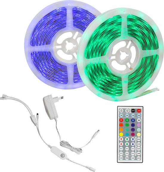 Spectrum - LED Strip 10m (2x5m) - RGB - 26W - PIR sensor - Incl ...