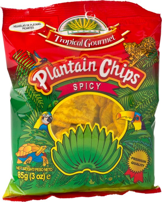 Tropical Gourmet Plantain Chips Spicy (85g) | bol