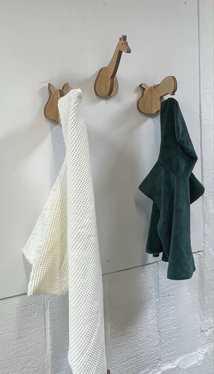 ZoZo handgemaakt- Wandhaak- Dierenkop - Wandhaak Dieren - Neushoorn ...