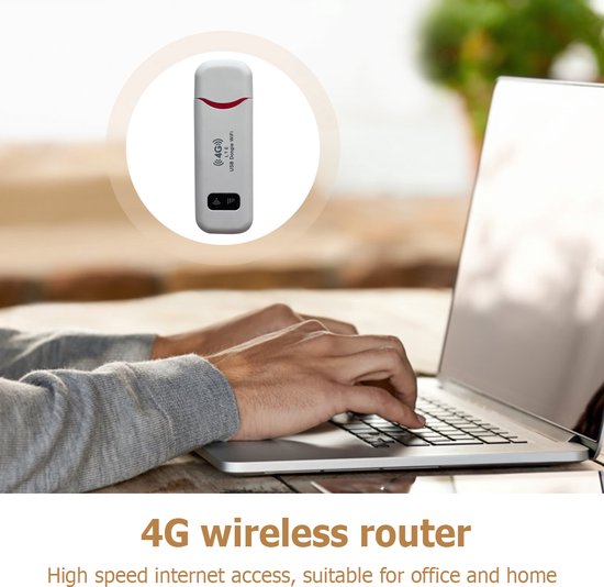 3-in-1 4G LTE WiFi Dongle - HotSpot Modem - 150Mbps - Wit/Rood | bol