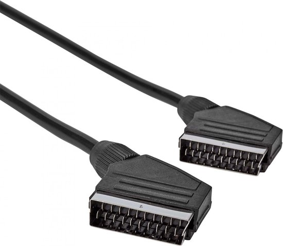Audio/Video Kabel - SCART (m) naar SCART (m) - 5m - Zwart | bol