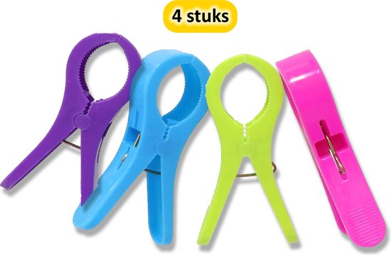 Handdoek knijpers & Strandlaken knijpers XXL 13 cm (4 stuks) - Anti ...
