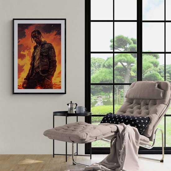 Muziek Poster - Travis Scott Rapper - Rap Poster - Poster Rap ...