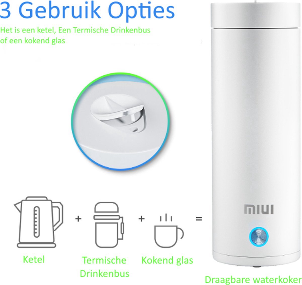 Mini/Kleine Reis Waterkoker - Draagbare Waterkoker - 400ML - Roestvrij ...