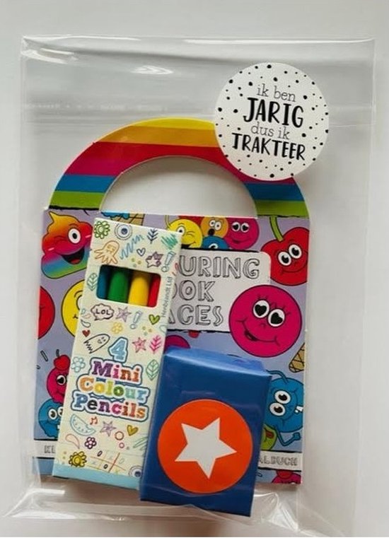 25 Uitdeelzakjes / Traktatie zakjes + 25 Stickers ik ben jarig dus ik ...