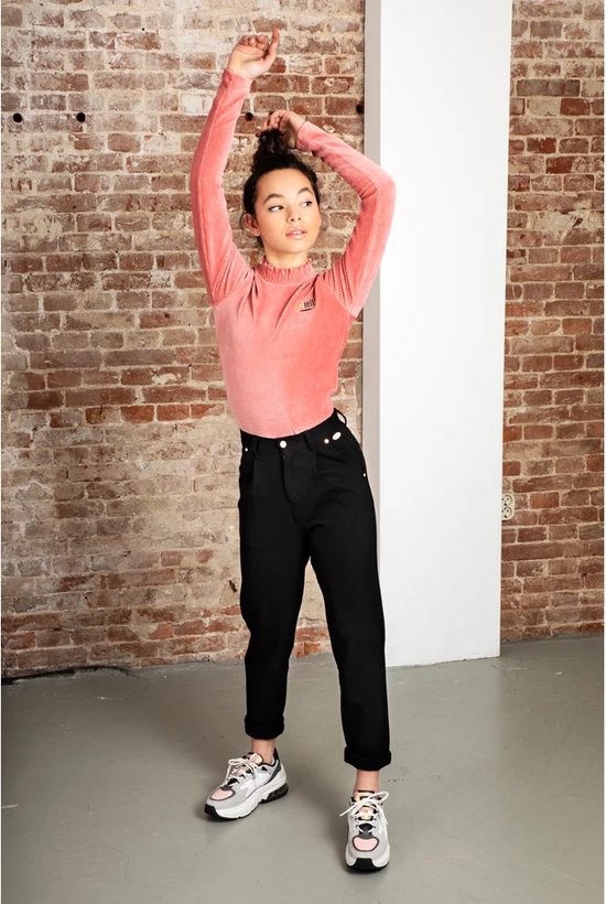 Meisjes broek paperbag - Sunai - Jet zwart | bol.com