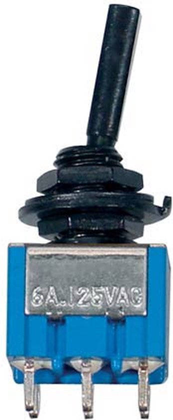 mini toggle switch 3-way, on-on-on, black | bol.