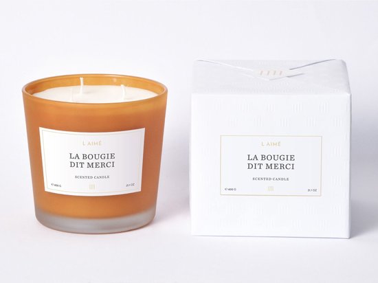 La bougie dit merci geurkaarsen 600 gram Herfst geel | bol.com