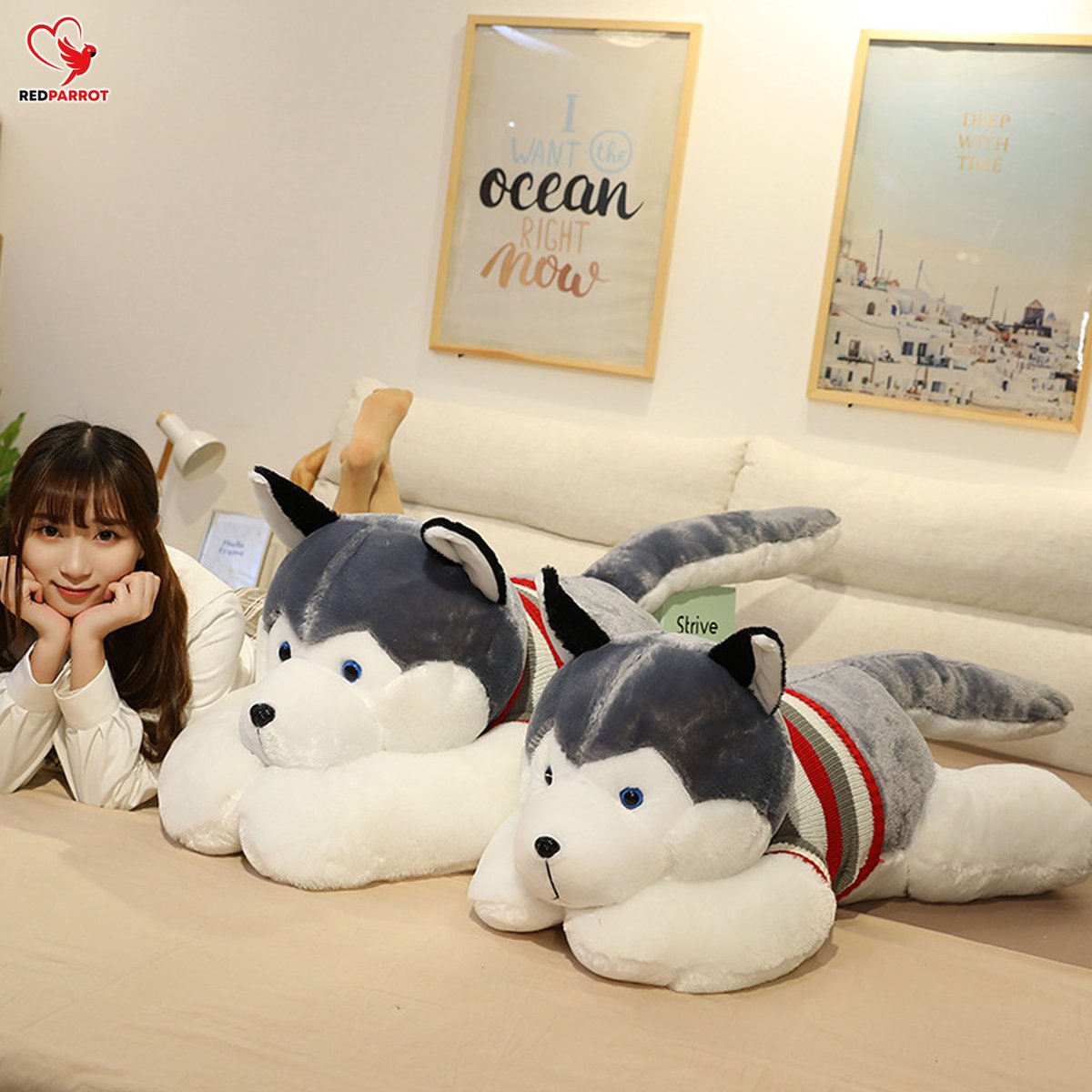 Super grote honden knuffel | MEGA Huskey | XXL hond | Husky | Cadeau ...