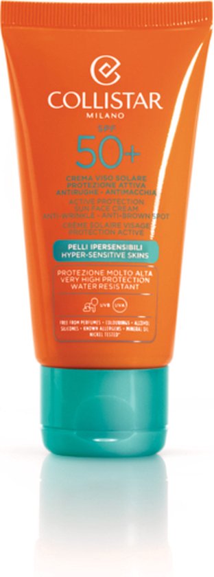 Collistar Active Protection Sun Face Cream - SPF 50 - Zonnecreme - 50 ...
