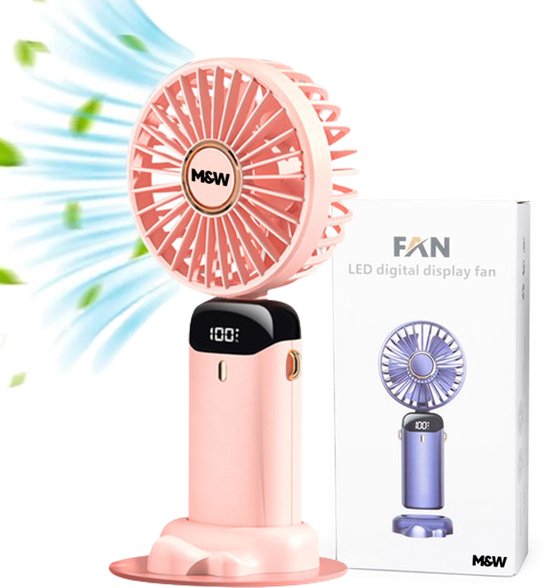 M&W Draagbare Elektrische Hand Ventilator - Mini Hand Fan - Airco ...
