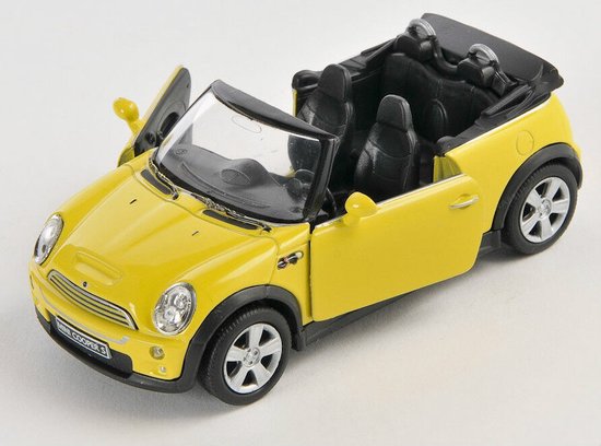 Mini Cooper S Cabrio (Geel) (10 cm) 1/43 Welly Nex [Modelauto ...