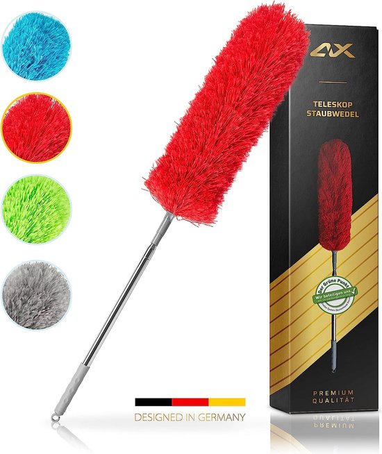 Microfiber stofdoek, wasbaar, telescopische staaf uittrekbaar 83 cm-260 ...