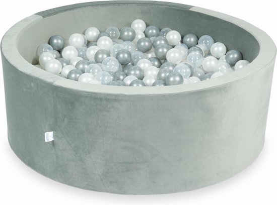 Ballenbak - grijs - 110x40cm - rond - 500 ballen | bol.com