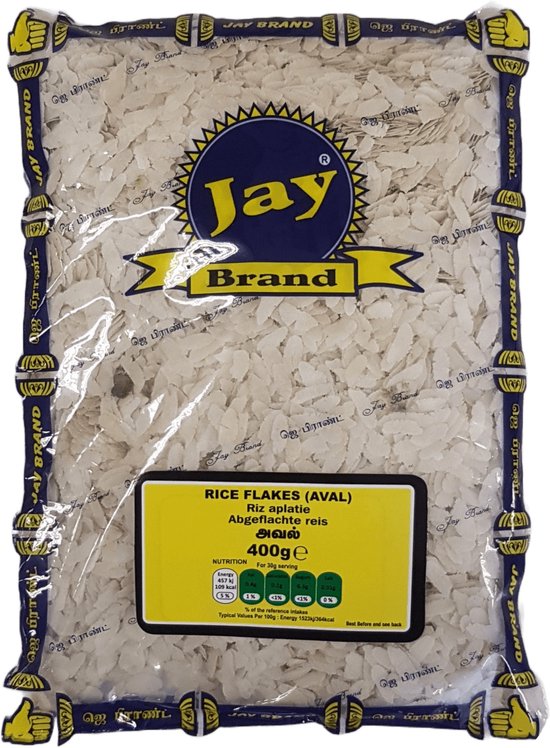 Jay Brand - Rijstvlokken Wit - Poha - 3x 400 g | bol.com