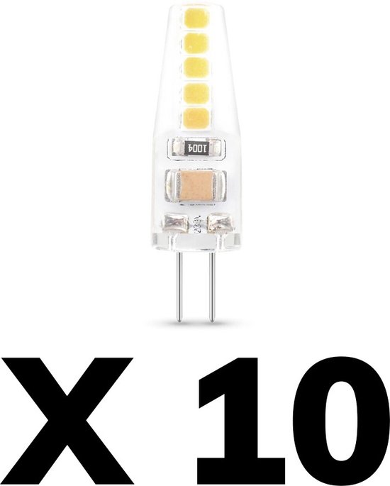 LCB - Set van 10 LED G4 Dimbaar - 2W - 2700K warm wit licht - 12V AC/DC | bol