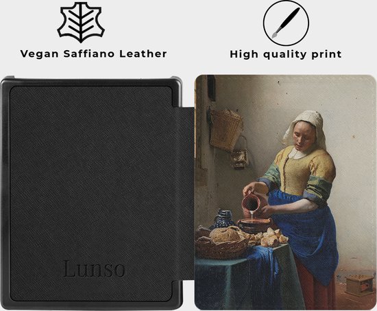 Lunso - Geschikt voor Kobo Aura Edition 1 hoes (6 inch) - Vegan ...