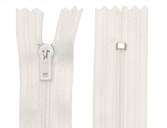 Niet-Deelbare Nylon rits - Wit - 7,5cm - 3mm - per stuk | bol