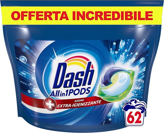 Dash PODS 3in1 Classic 62 stuks voor een hygiënische reiniging, ook bij ...