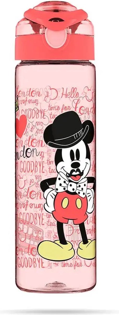 Disney Mickey Mouse Waterfles rood -630ml | bol