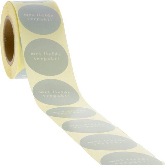 Cadeau stickers - 500 stuks - 'Met liefde verpakt' - 40 mm - Stickers ...