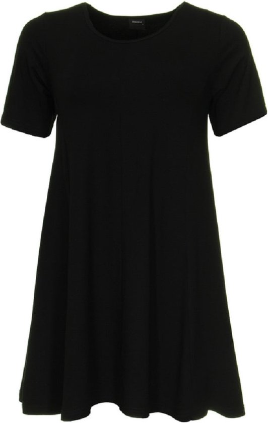 TUNIEK JILL A-LIJN LANG MET KORTE MOUW ZWART | bol