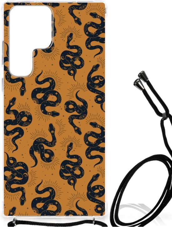 Case Anti-shock geschikt voor Samsung Galaxy S23 Ultra Snakes | bol