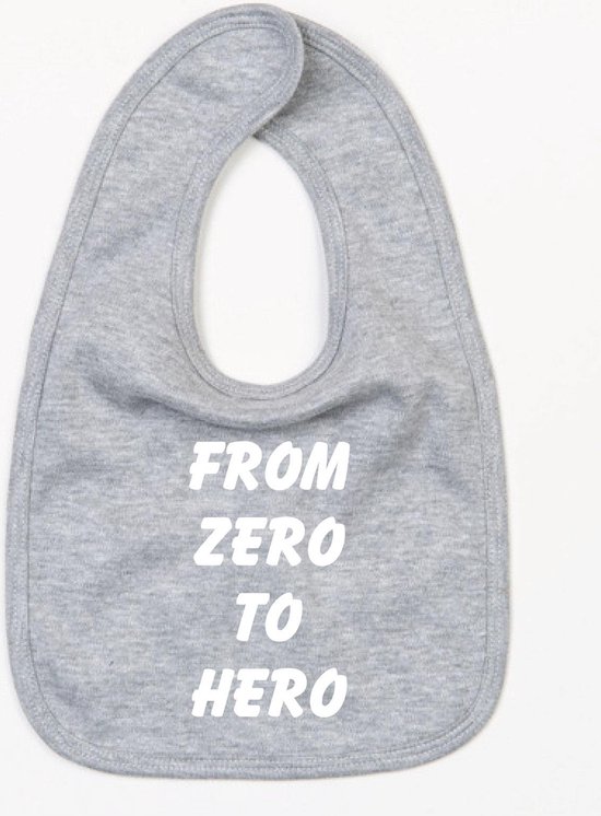 Slabbertje From Zero To Hero-Grijs-One Size | bol.com