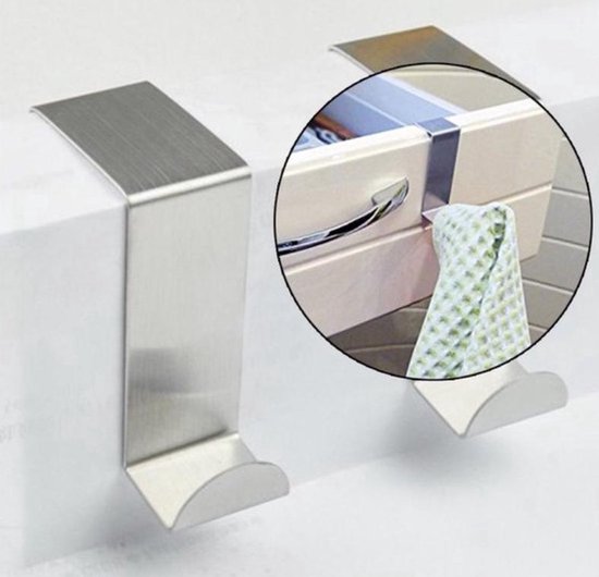 2 Stuks RVS Deurhaak set - Deur Ophanghaak - Deurhanger Kapstok ...