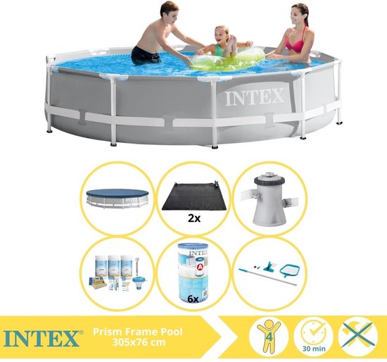 Intex Prism Frame Piscine - Piscine Hors Sol - 305x76 cm - Y Compris ...