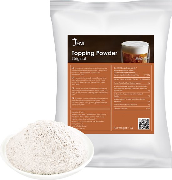 Bubble Tea Powder | Topping Cream Powder | JENI Topping Powder Original ...